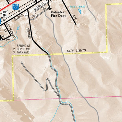 Caliente Area Map by Nevada Department of Transportation | Avenza Maps