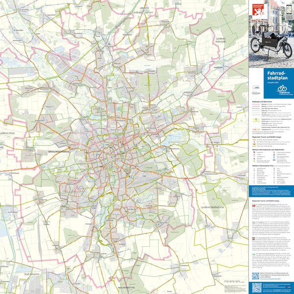 Fahrradstadtplan Braunschweig Map by Stadt Braunschweig | Avenza Maps