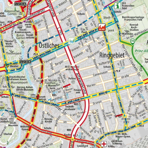 Fahrradstadtplan Braunschweig Map by Stadt Braunschweig | Avenza Maps