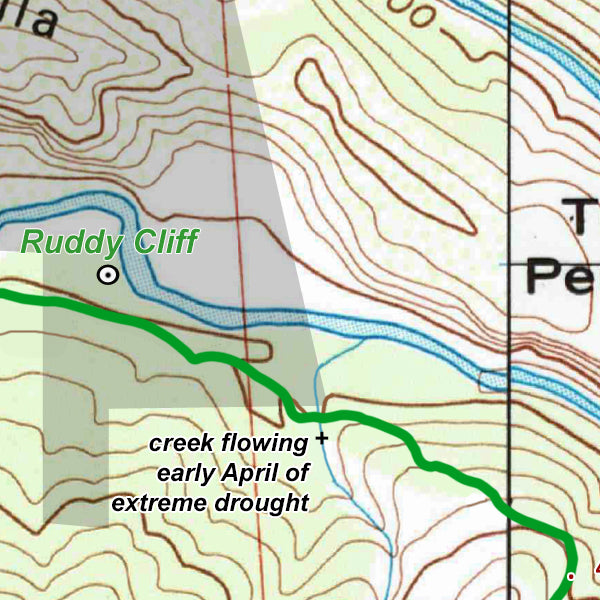 Rocky Creek from Redbud Trailhead trail Map by Sacramento Valley Hiking ...