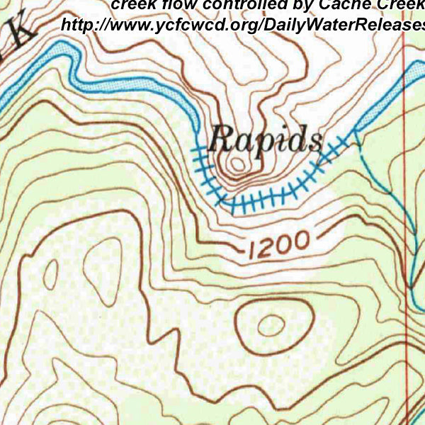 Rocky Creek from Redbud Trailhead trail Map by Sacramento Valley Hiking ...