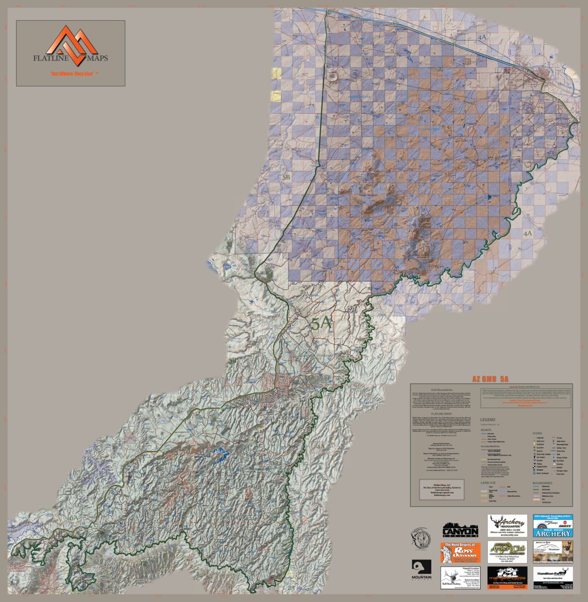 Arizona GMU 5A - FlatlineMaps 25 Map by Flatline Maps LLC | Avenza Maps