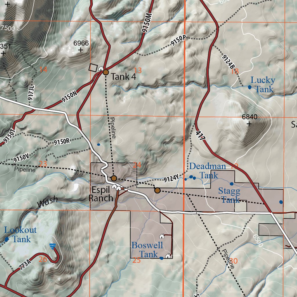 Arizona GMU 7E - FlatlineMaps 25 Map by Flatline Maps LLC | Avenza Maps