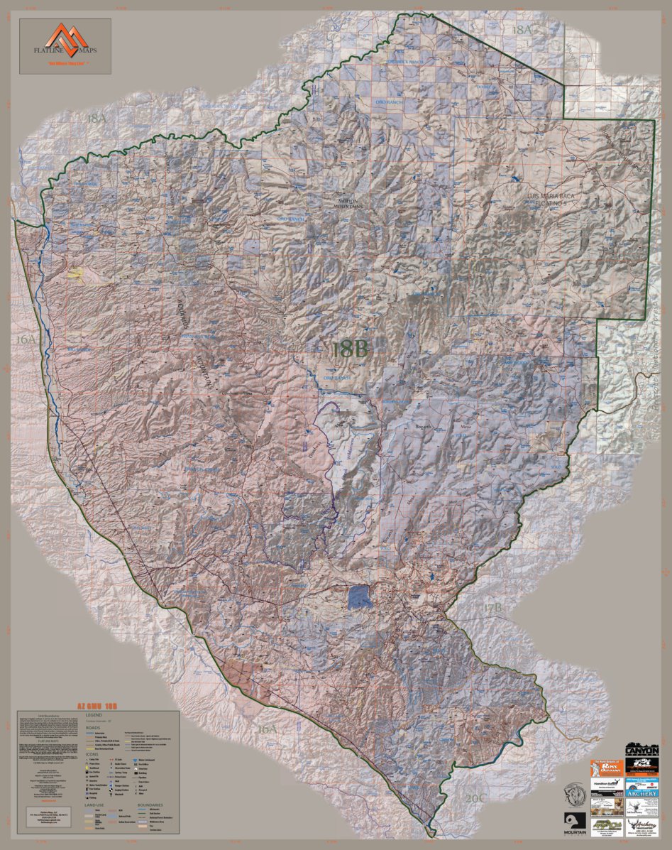 Arizona GMU 18B - FlatlineMaps 25 Map by Flatline Maps LLC | Avenza Maps