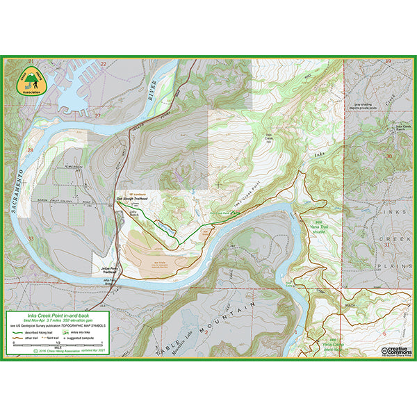 Inks Creek Point trail Map 2021 by Sacramento Valley Hiking Conference ...