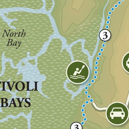 Tivoli Bays Trail Map by Avenza Systems Inc. | Avenza Maps