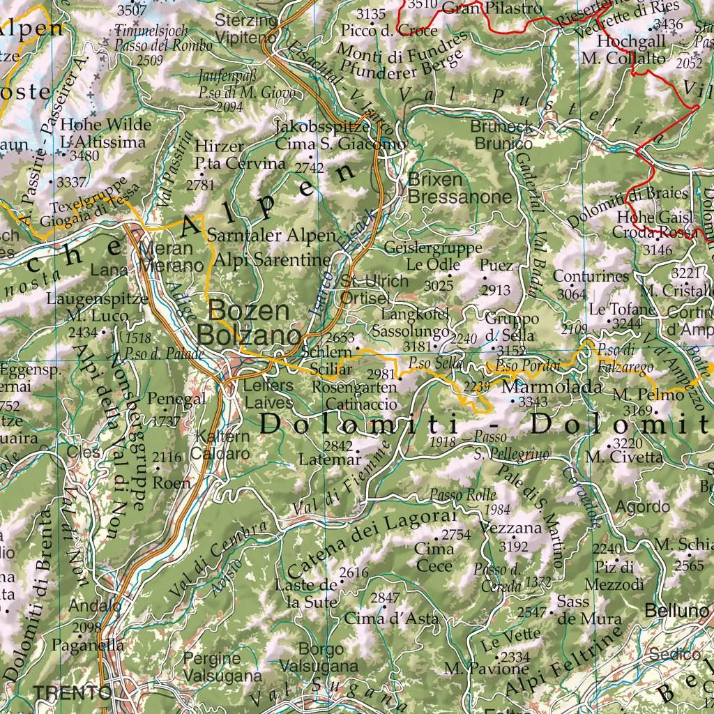 The Alps Map by Litografia Artistica Cartografica | Avenza Maps