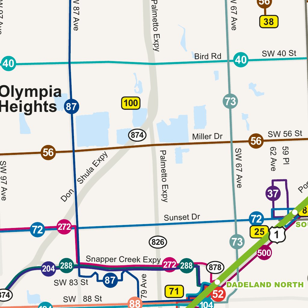 Miami-Dade Transit Map by Avenza Systems Inc. | Avenza Maps