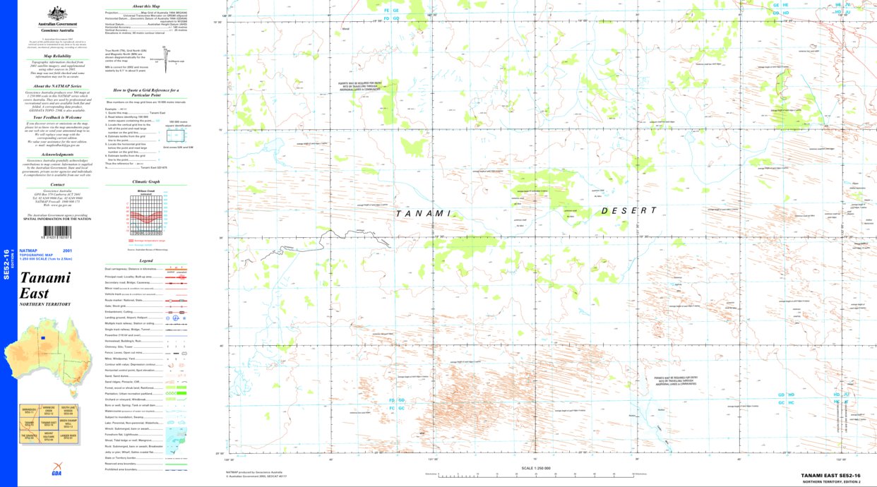 Tanami Desert Map