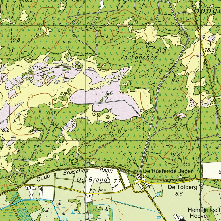 Loonse en Drunense Duinen Map by Red Geographics | Avenza Maps