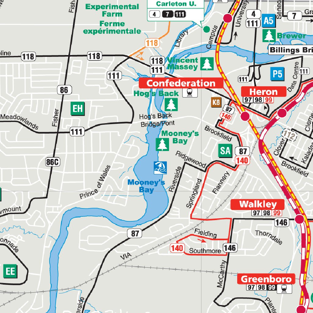 Ottawa Transit Map by Avenza Systems Inc. | Avenza Maps