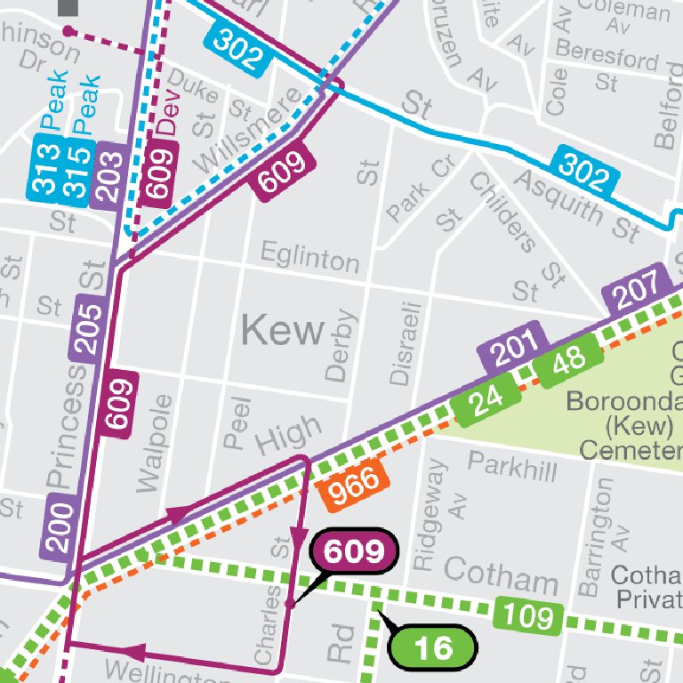 Melbourne Transit: Boroondara Map by Avenza Systems Inc. | Avenza Maps