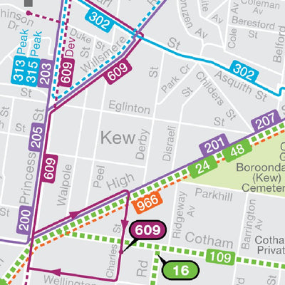 Melbourne Transit: Boroondara Map by Avenza Systems Inc. | Avenza Maps