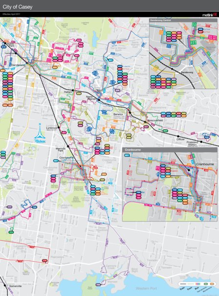 Melbourne Transit: Casey Map by Avenza Systems Inc. | Avenza Maps