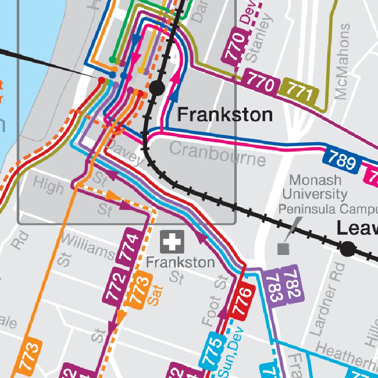 Melbourne Transit: Frankston Map by Avenza Systems Inc. | Avenza Maps