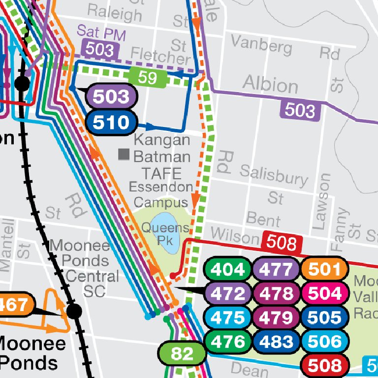 Melbourne Transit: Moonee Valley Map by Avenza Systems Inc. | Avenza Maps