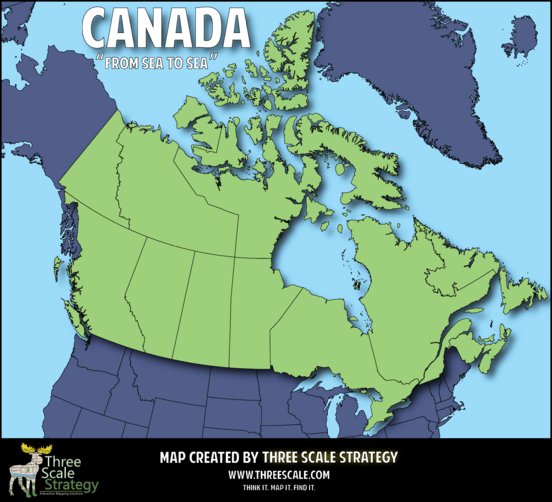 Customizable Canada Map by Three Scale Strategy | Avenza Maps