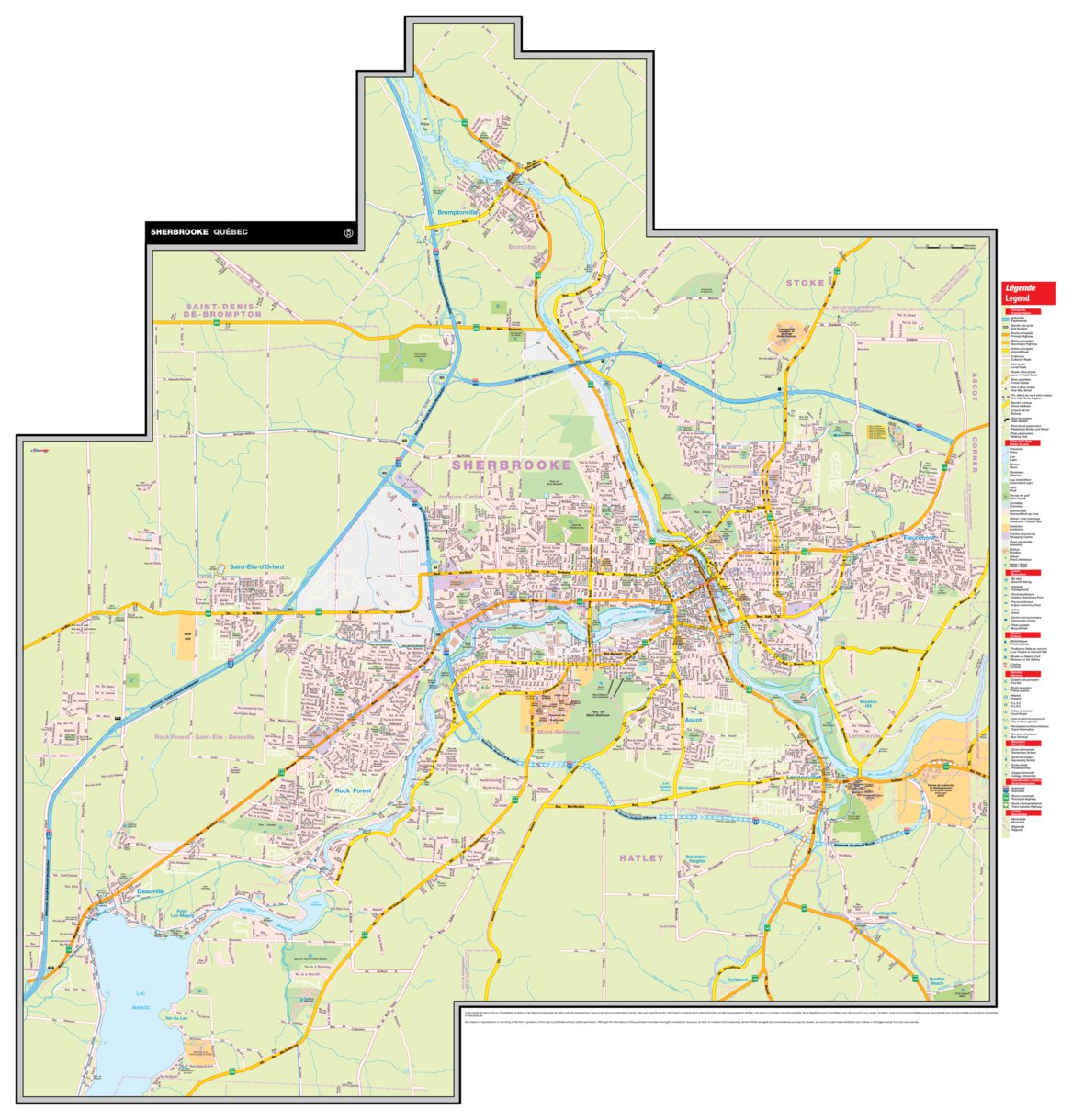 Sherbrooke, QC Map by Mapmobility Corp. | Avenza Maps