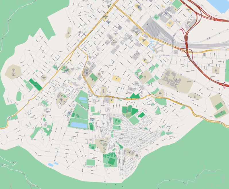Cape Town, South Africa Map by Mojo Map Company | Avenza Maps