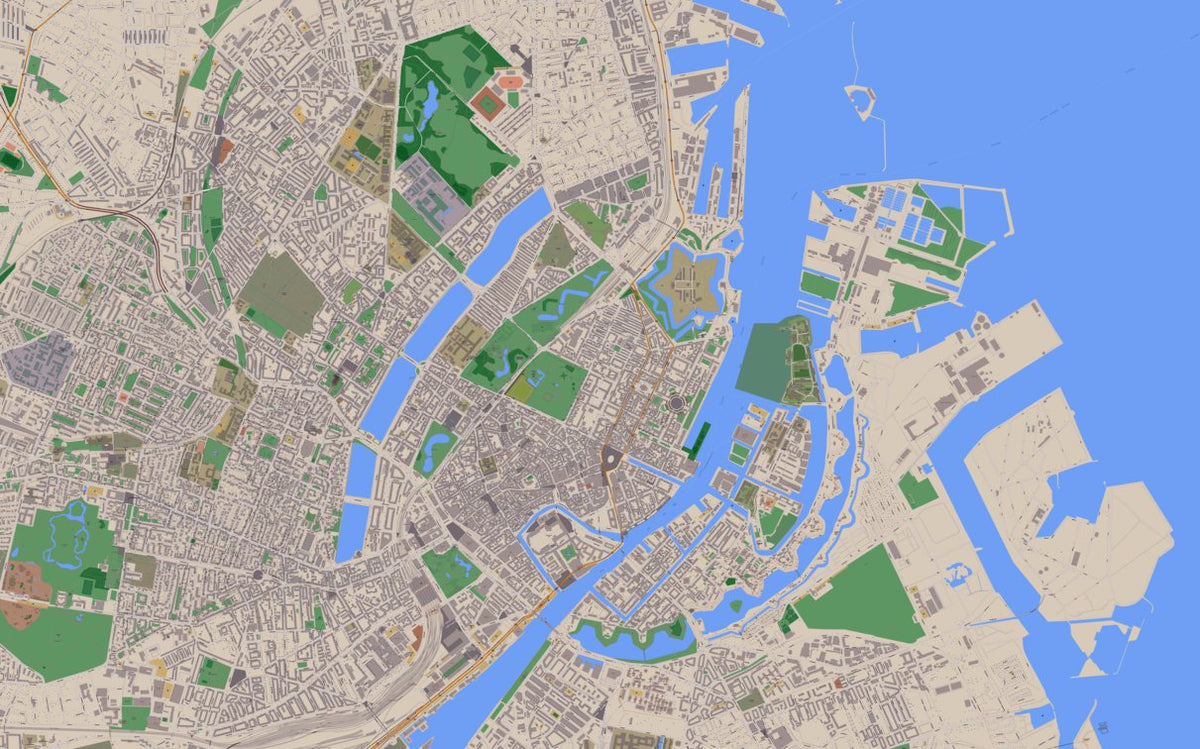 Copenhagen, Denmark Map by Mojo Map Company | Avenza Maps