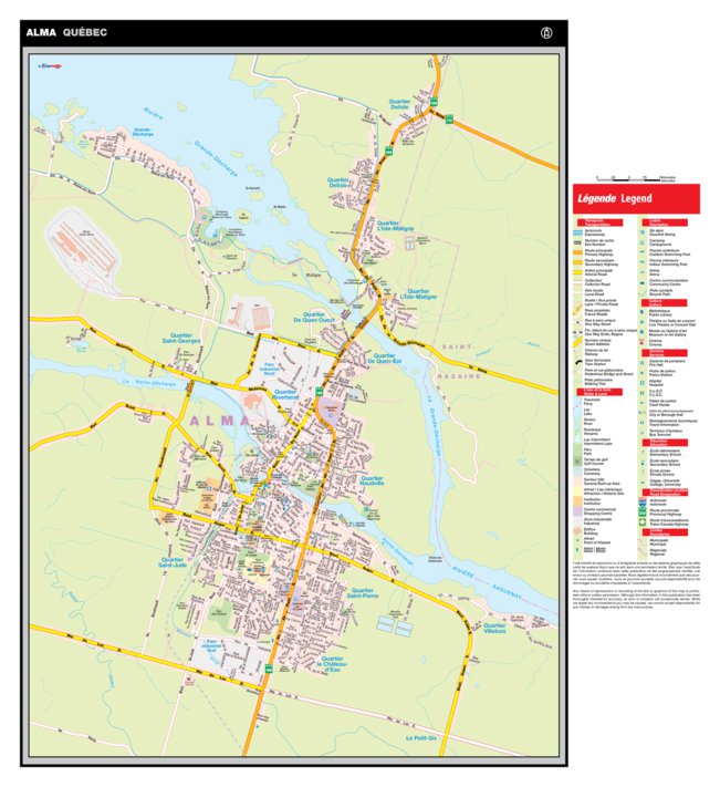 Alma, QC Map by Mapmobility Corp. | Avenza Maps