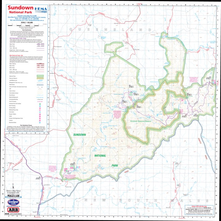 Hema - Sundown National Park Map by Hema Maps | Avenza Maps