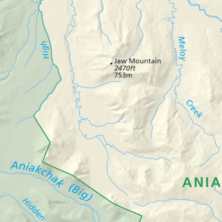 Aniakchak National Monument and Preserve Map by US National Park ...