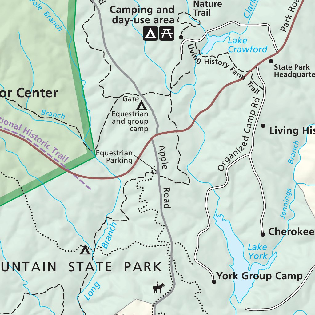 Kings Mountain National Military Park Map by US National Park Service ...