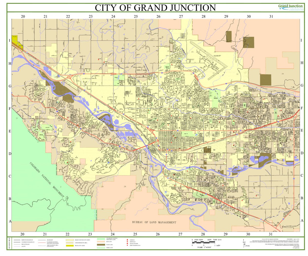 Grand Junction, Colorado Map by Avenza Systems Inc. | Avenza Maps