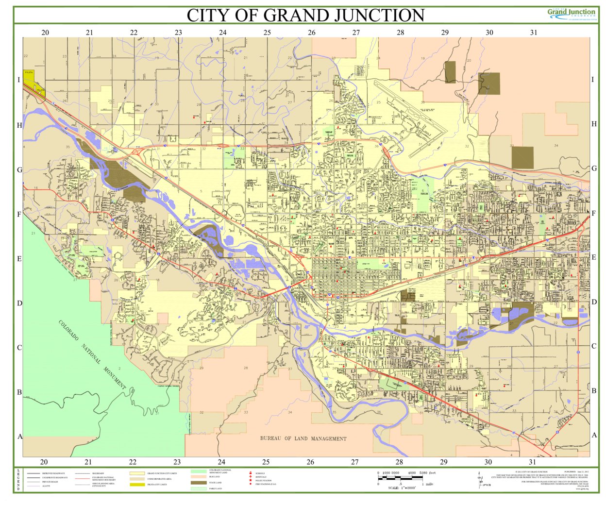 Grand Junction, Colorado Map by Avenza Systems Inc. | Avenza Maps