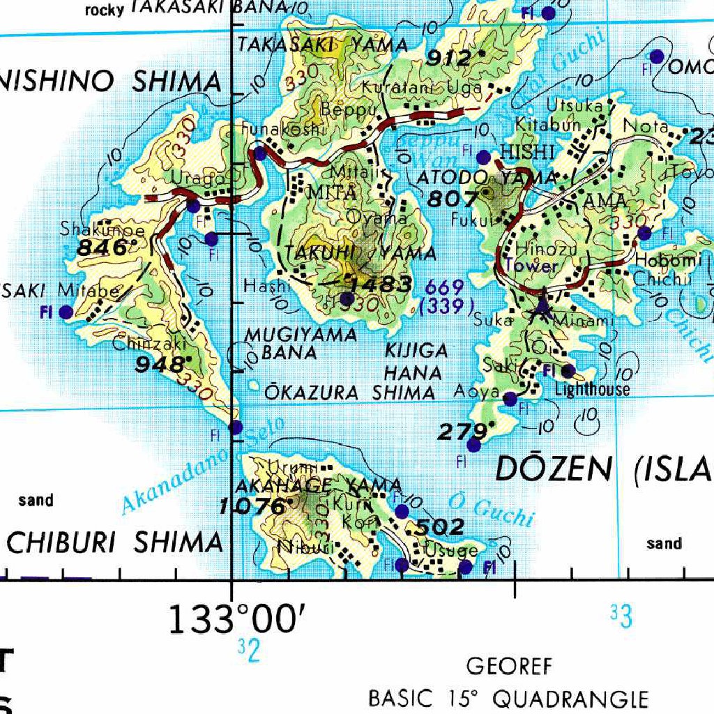 NJ-53-13 Oki-Shoto, Japan Map by Avenza Systems Inc. | Avenza Maps