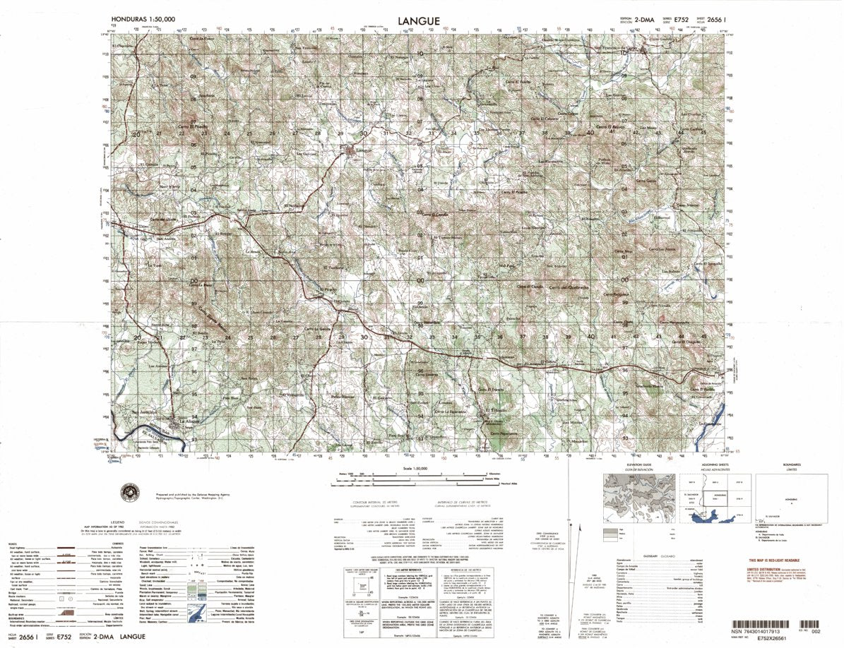 Langue Honduras Map by Avenza Systems Inc. | Avenza Maps