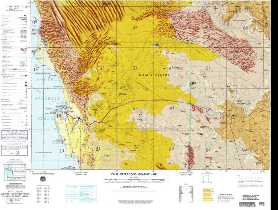 Lüderitz, South-West Africa; Republic of South Africa - sg-33-11 Map by ...
