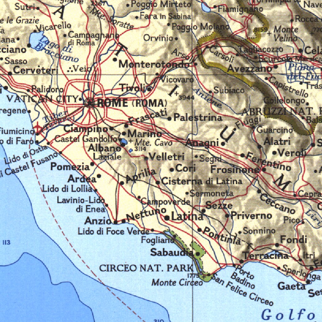 Italy 1995 Map by National Geographic | Avenza Maps