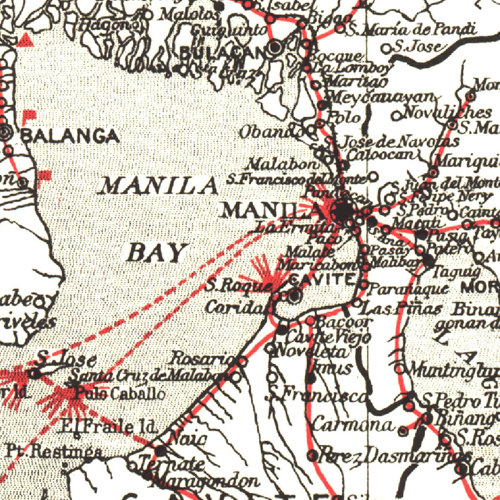 South Philippines Military Telegraph Lines 1902 Map by National ...