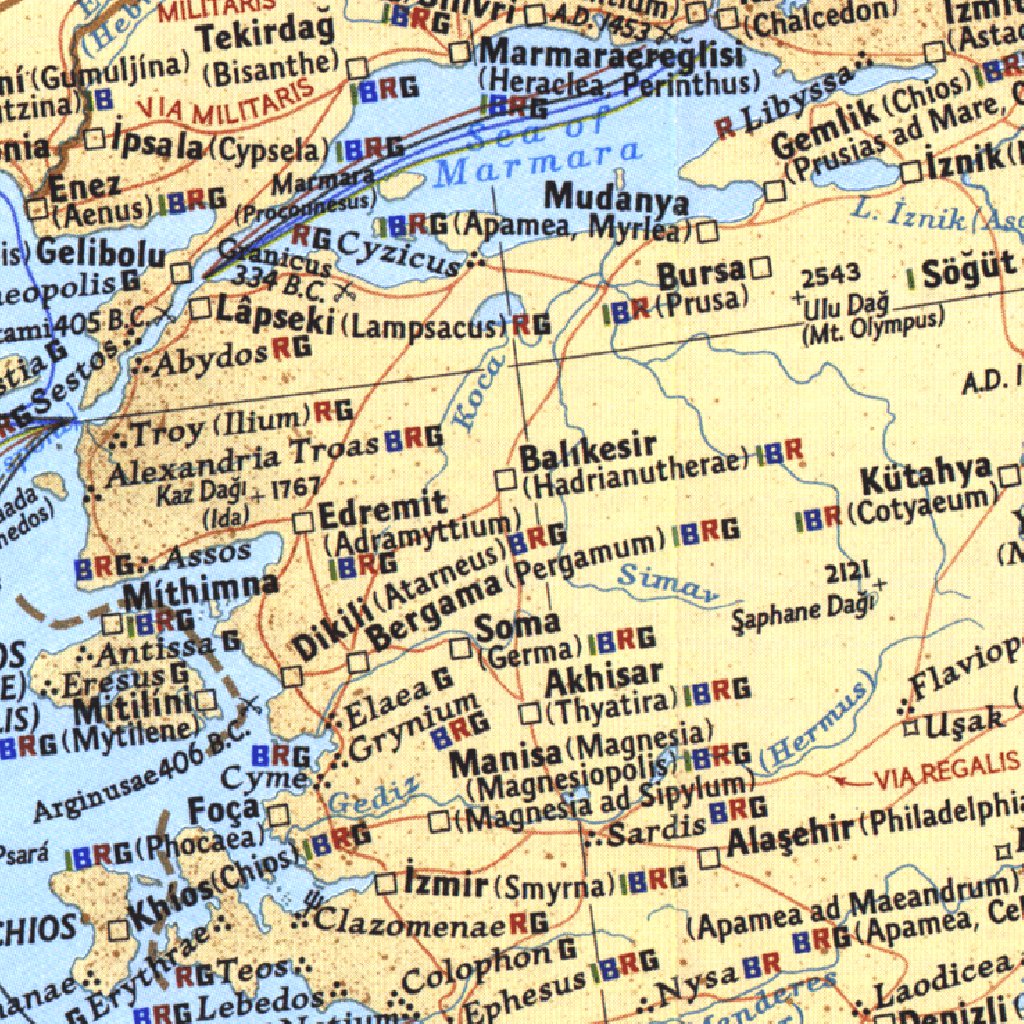 Historic Mediterranean, 800 BC to AD 1500 Map by National Geographic ...