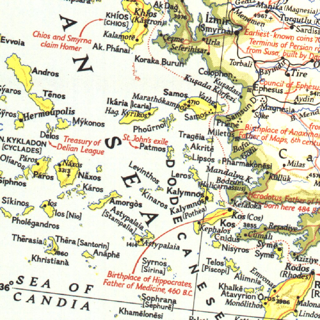 Bible Lands, & The Cradle Of Western Civilization 1946 Map by National ...