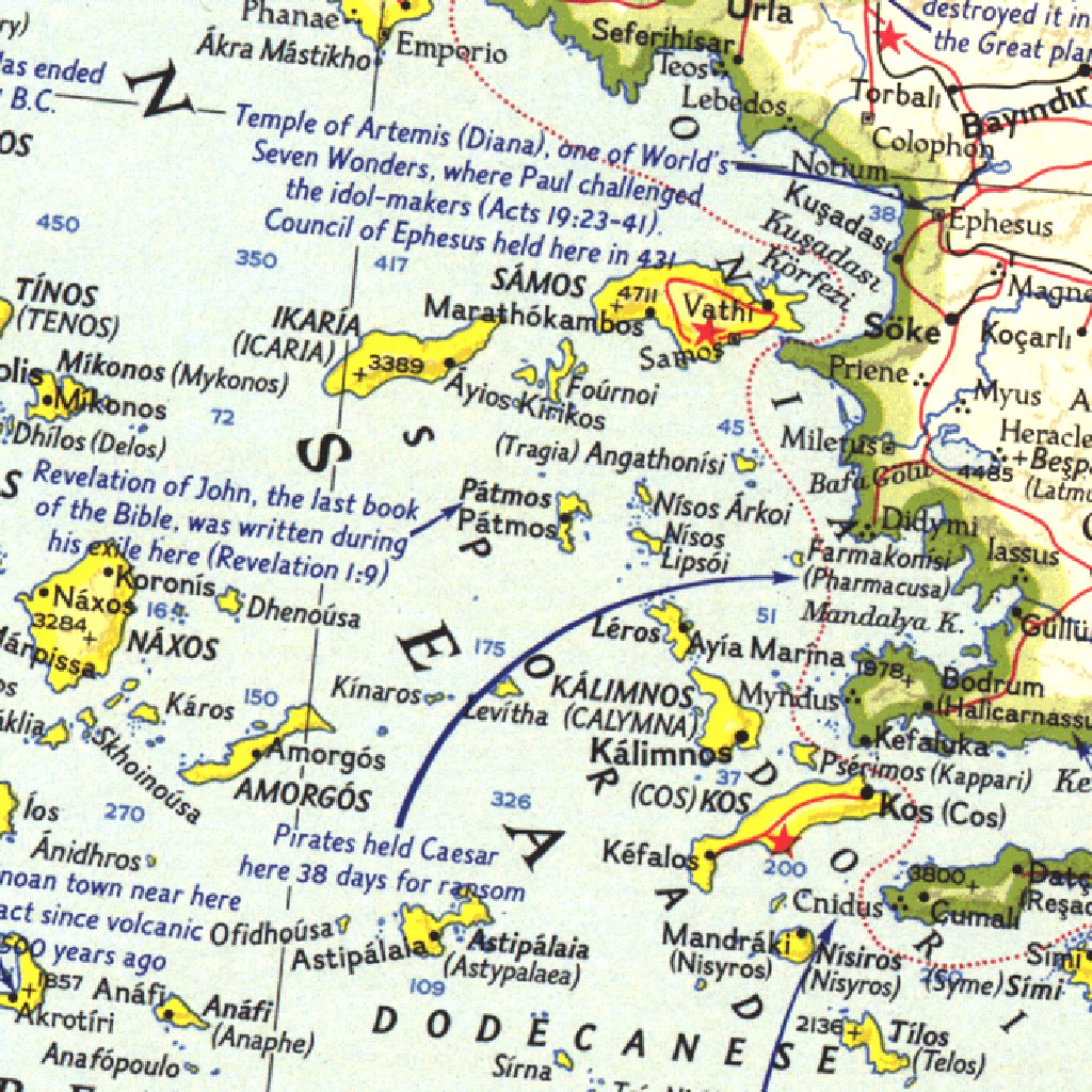 Lands Of The Bible Today Map 1967 by National Geographic | Avenza Maps