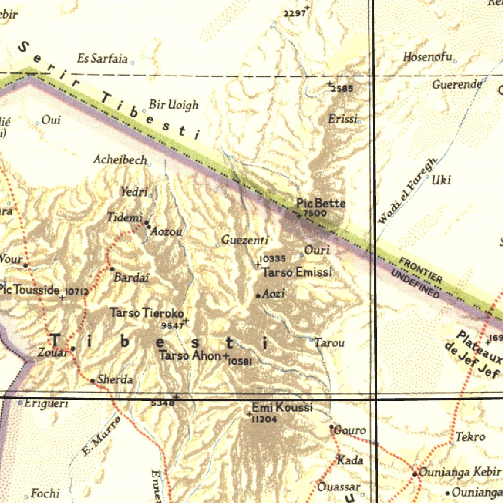 Northern Africa Map 1954 by National Geographic | Avenza Maps