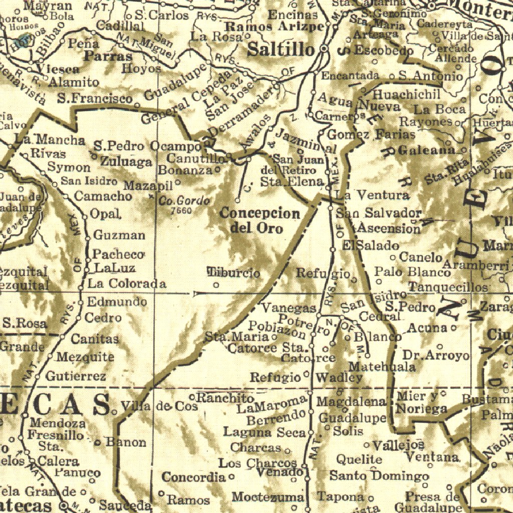 Mexico 1916 Map by National Geographic | Avenza Maps