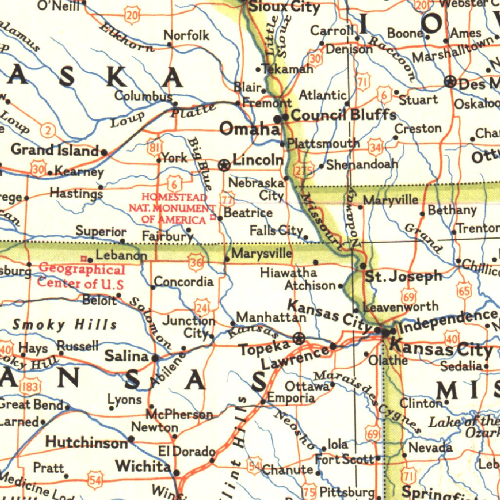 National Parks 1958 Map by National Geographic | Avenza Maps