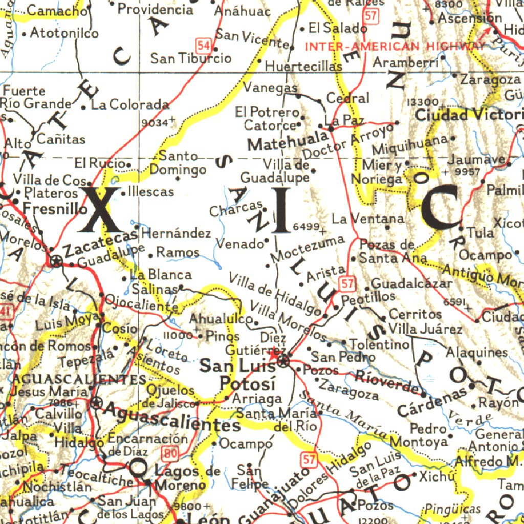 Mexico & Central America 1961 Map by National Geographic | Avenza Maps
