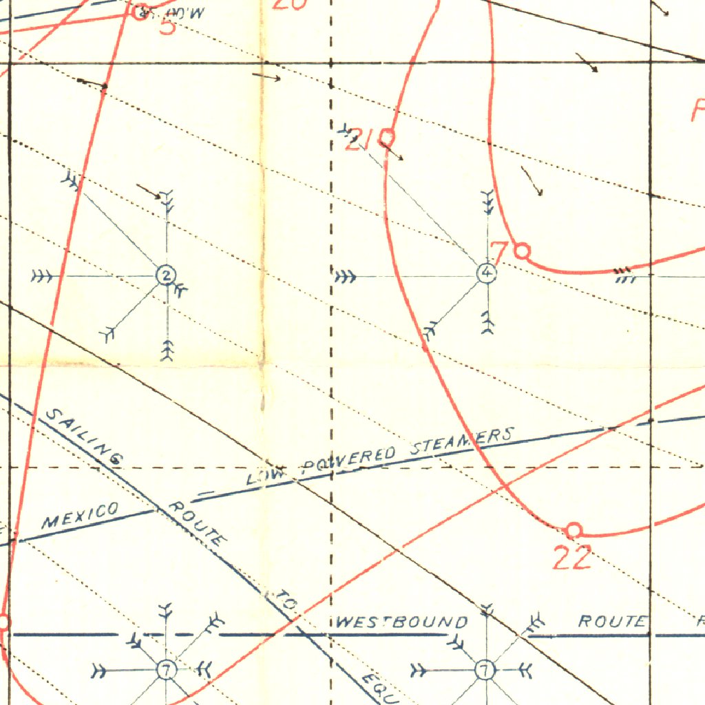 Pilot Chart Of The North Atlantic Ocean 1903 Map by National Geographic ...