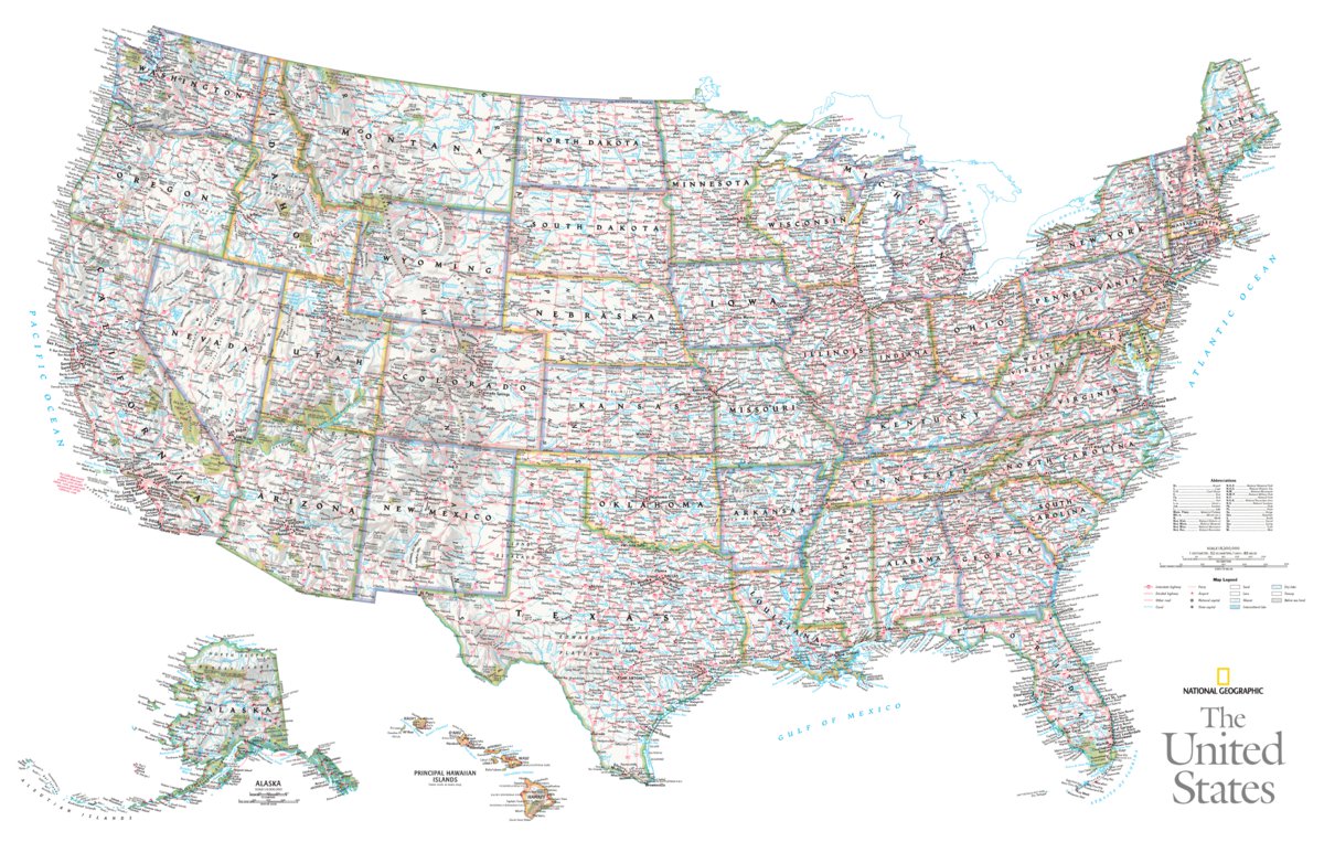 The United States 2006 Map by National Geographic | Avenza Maps