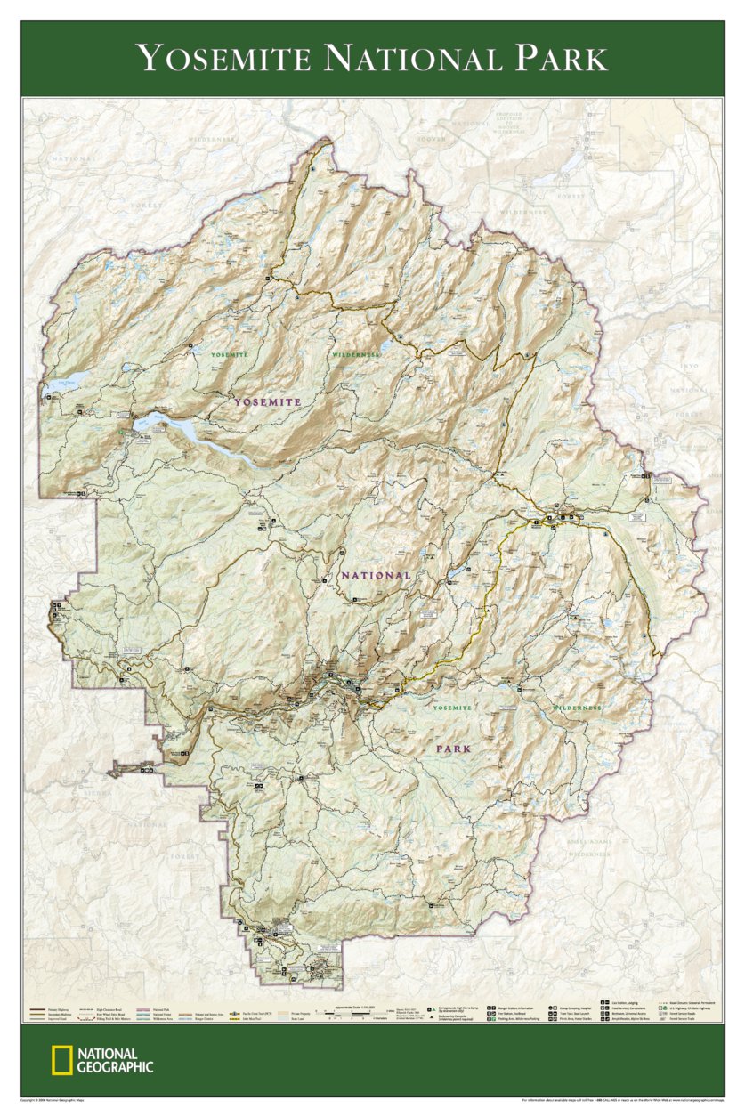 Yosemite National Park Map by National Geographic | Avenza Maps