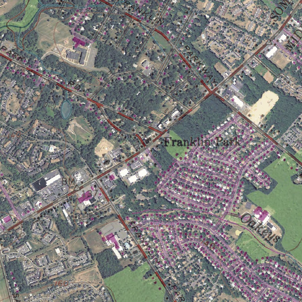 NJ-Monmouth Junction: GeoChange 1943-2010 Map by Western Michigan ...
