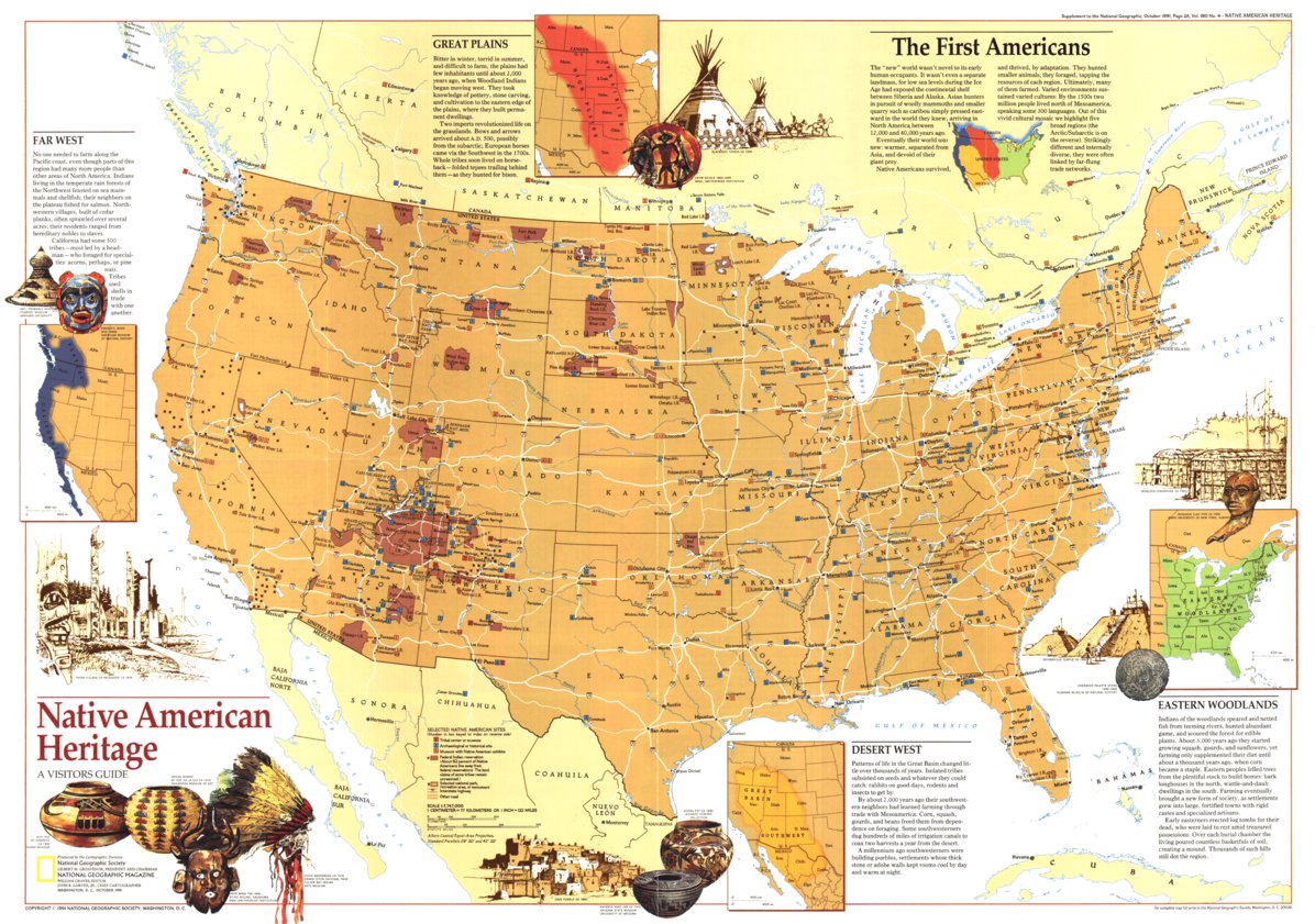 Native American Heritage 1991 Map by National Geographic | Avenza Maps