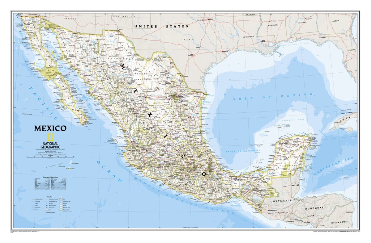 Mexico Classic Map by National Geographic | Avenza Maps