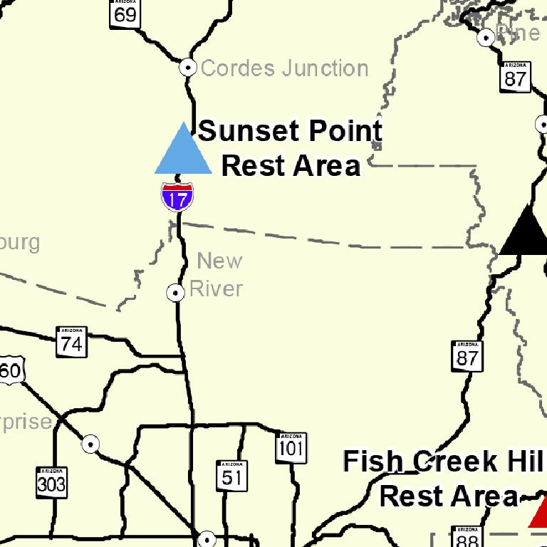 Arizona Rest Areas Map by Avenza Systems Inc. | Avenza Maps