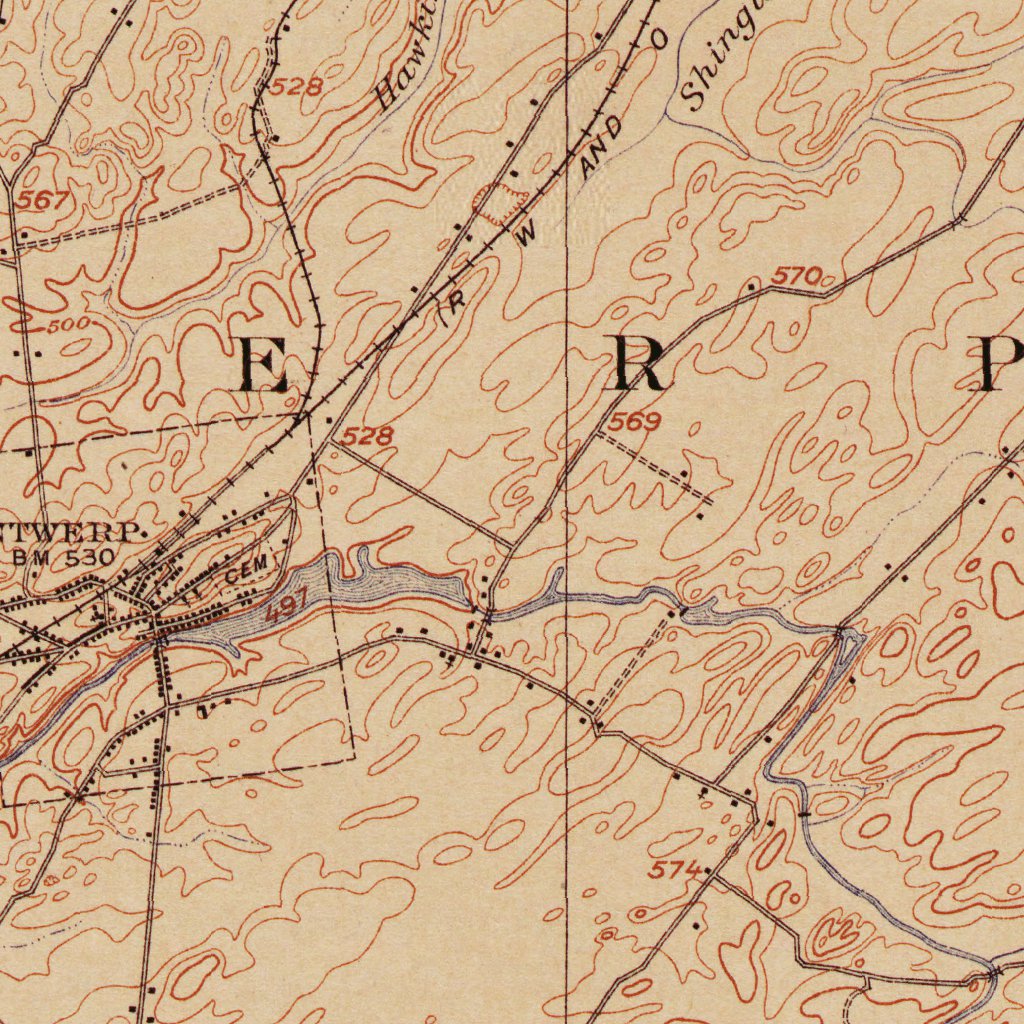 NY-Antwerp: Authoritative US Topos Historic 1911 Map by Western ...